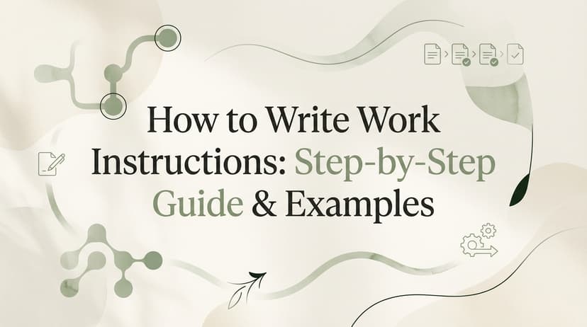 How to Write Work Instructions: Step-by-Step Guide & Examples | Glyde